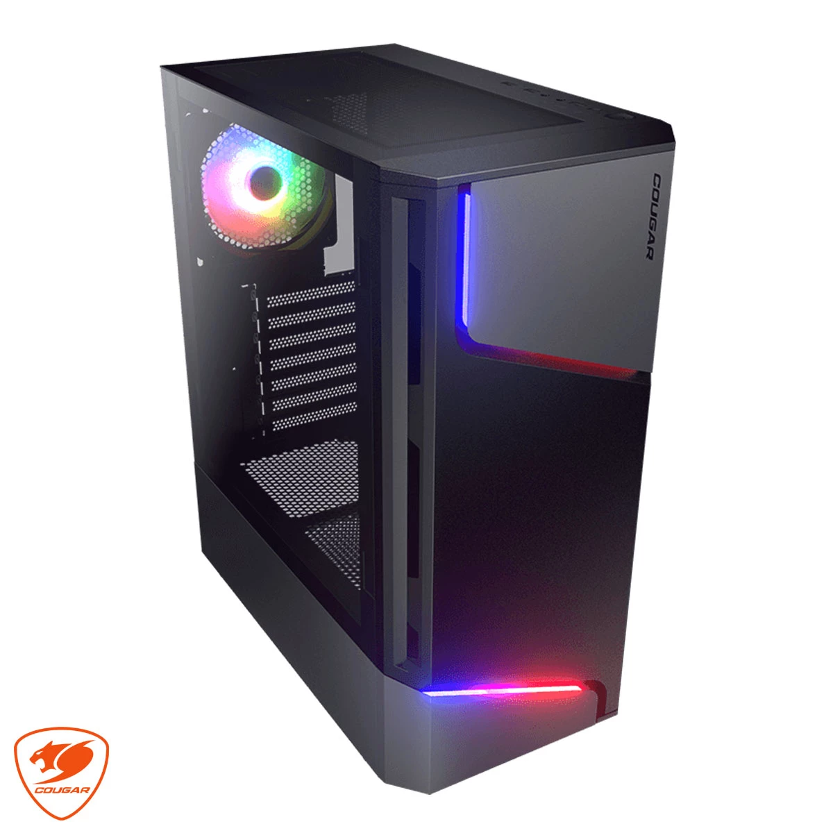 Case Cougar MX360 ATX Vidrio templado RGB Negro / 1 ventilador | Quito ...