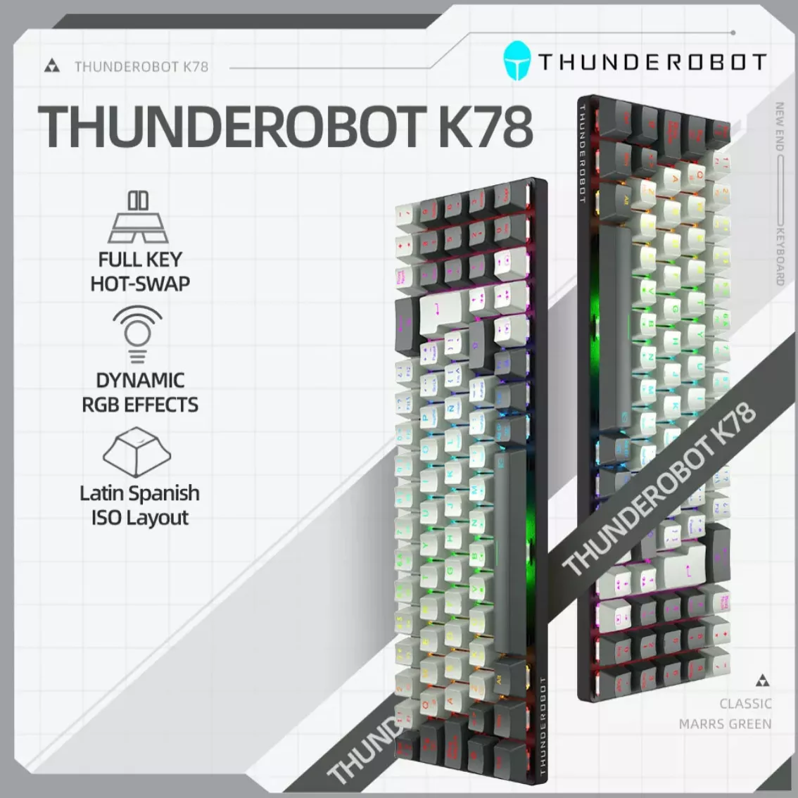 Teclado Thunderobot Mecanico K78 Gris SP Brown Switch | Quito Ecuador