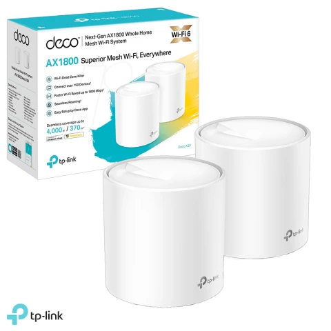 Extensor DECO TP-Link X20 Wifi 6 Mesh AX1800 2 PACK 574Mbps | Quito Ecuador